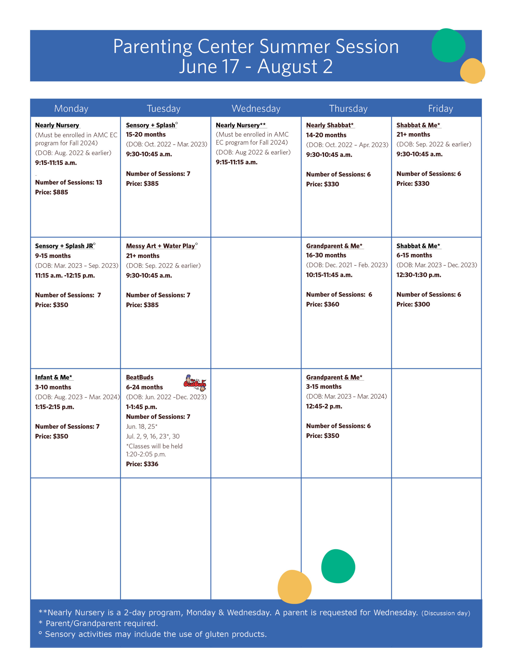 Schedule - Aaron Milken Center
